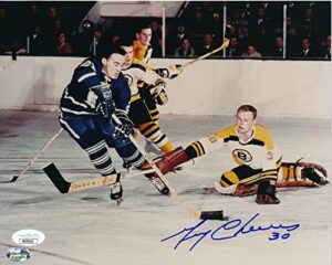 gerry cheevers hof boston bruins signed/autographed 8x10 photo jsa 159144 - autographed nhl photos