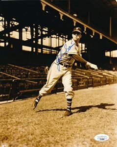 johnny sain brooklyn dodgers signed/autographed 8x10 b/w photo jsa 165034 - autographed mlb photos