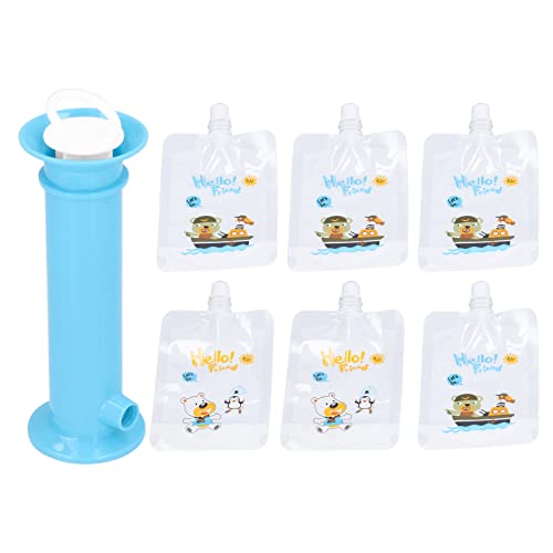 Squeeze Puree Food Hygiene Double Zipper Edible Fruit Puree Filler Safe Reusable Home Baby Food Dispenser Blue