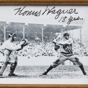 Pirates Honus Wagner 18 Yrs Signed Framed 3x4 Photo PSA/DNA #AH05062 - Autographed MLB Photos