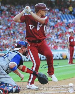 rhys hoskins philadelphia phillies signed/autographed 16x20 photo jsa 146910 - autographed mlb photos