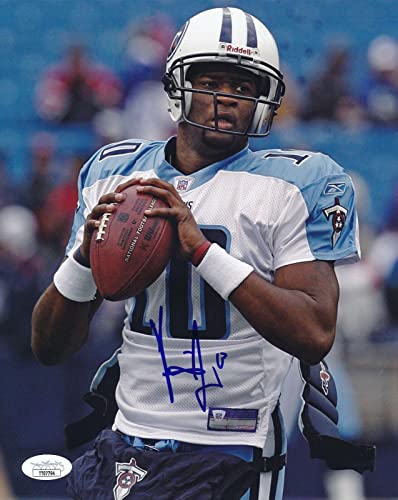 Vince Young Tennessee Titans Signed/Autographed 8x10 Photo JSA 164653 - Autographed NFL Photos