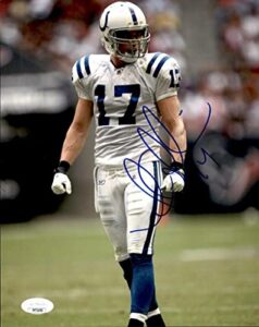 austin collie indianapolis colts signed/autographed 8x10 photo jsa 160992 - autographed nfl photos