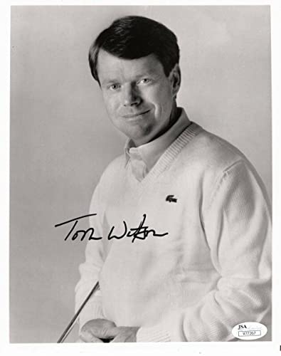 Tom Watson Autographed/Signed Black and White 8x10 Photo JSA 136708 - Autographed Golf Photos