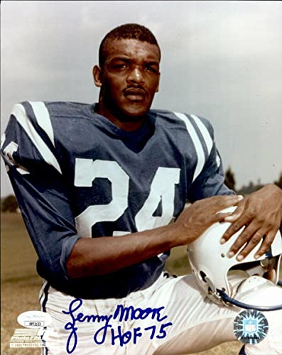 Lenny Moore Baltimore Colts Signed/Inscribed HOF 8x10 Photo JSA 161696 - Autographed NFL Photos