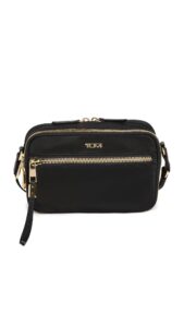 tumi voyageur langley crossbody - black/gold