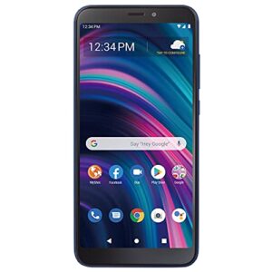 total by verizon blu view 3, 32gb, blue - prepaid smartphone (locked)