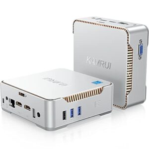 kamrui gk3 plus mini pc 16gb ram 512gb m.2 ssd, intel 12th alder lake n95 (up to 3.4ghz) mini pc windows 11 pro, 2.5''ssd, gigabit ethernet, 4k uhd, wifi, bt, vesa/home/business mini desktop computer