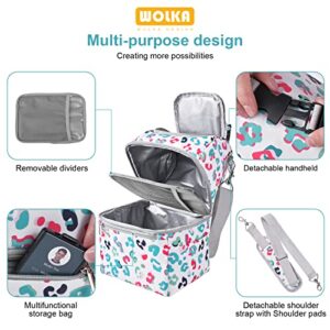 Wolka Insulated Baby Bottle Bag for Daycare,Breast Pump Bag,Breastmilk Cooler bag& Lunch Bag,Multi-Function Milk Bottle Storage Bags Fit for Dr. Brown, Comotomo, Philips, Nuk, Lansinoh