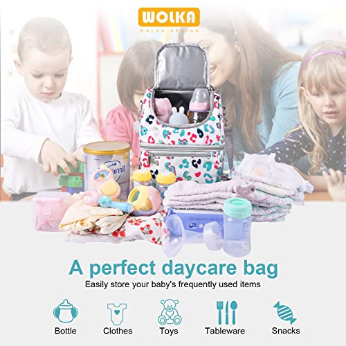 Wolka Insulated Baby Bottle Bag for Daycare,Breast Pump Bag,Breastmilk Cooler bag& Lunch Bag,Multi-Function Milk Bottle Storage Bags Fit for Dr. Brown, Comotomo, Philips, Nuk, Lansinoh