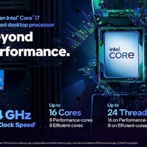 Intel Core i7-13700K (Latest Gen) Gaming Desktop Processor 16 cores (8 P-cores + 8 E-cores) with Integrated Graphics - Unlocked