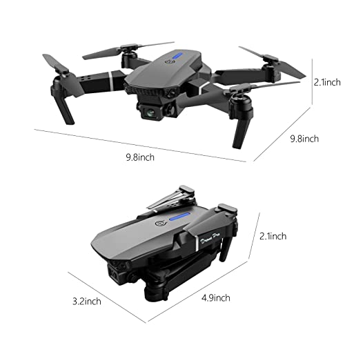 Drone with HD Dual Camera, Foldable Mini Drone for Adult Kids Remote Control Quadcopter Toys, Smart Obstacle Avoidance UAV, WiFi FPV, Altitude Hold One Key Start with Storage Bag