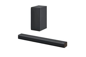 lg sound bar and wireless subwoofer s40q - 2.1 channel, 300 watts output, home theater audio black