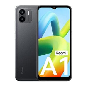 xiaomi redmi a1 unlocked 4g volte cellphone,2gb ram + 32gb rom,6.52" display, 8mp camera,5000mah battery with 10w fast charging smartphone (black)