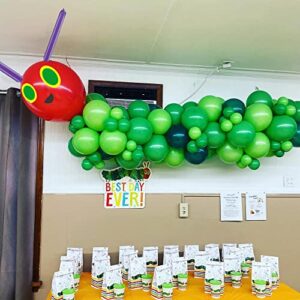 Beaumode DIY 141pcs Green Caterpillar Balloon Garland Kit For First Birthday Baby Shower Kids Hungry Caterpillar Themed Party Decoration (Green)