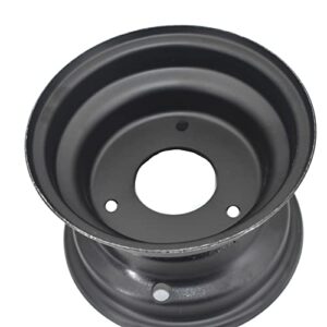 6" Wheel Rim with 3 Holes Fits for Most of 110-125cc Go-Kart, ATV, Lawn Mower 145/70-6 (Black)