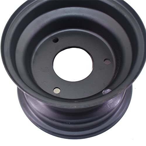 6" Wheel Rim with 3 Holes Fits for Most of 110-125cc Go-Kart, ATV, Lawn Mower 145/70-6 (Black)