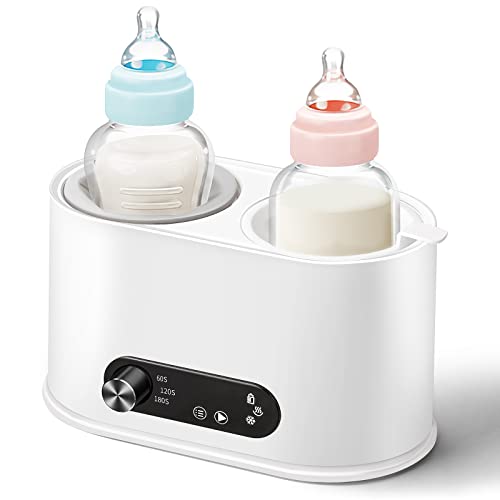 Baby Bottle Warmer, 5-in-1 Fast Baby Milk Warmer for Breastmilk or Formula Bottle Warmer Milk Warmer with 3 Shaking Modes/Keep Warming/Steaming/Thaw/LED Display