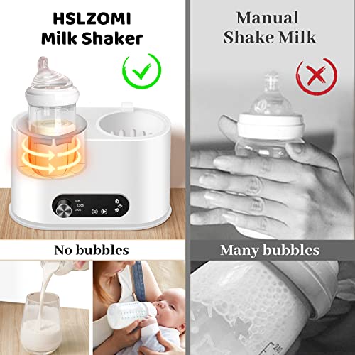 Baby Bottle Warmer, 5-in-1 Fast Baby Milk Warmer for Breastmilk or Formula Bottle Warmer Milk Warmer with 3 Shaking Modes/Keep Warming/Steaming/Thaw/LED Display