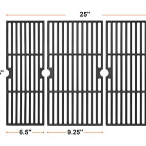 DELSbbq Cast Iron Grill Grates and Stainless Steel Grill Part Kit for Charbroil Performance 4 Burner Grills 463376017 463347017 463347418 463342119, Cooking Grids for G470-0002-W2 G470-0003-W1