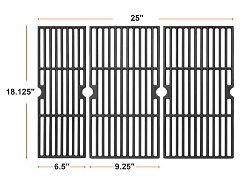 DELSbbq Cast Iron Grill Grates and Stainless Steel Grill Part Kit for Charbroil Performance 4 Burner Grills 463376017 463347017 463347418 463342119, Cooking Grids for G470-0002-W2 G470-0003-W1