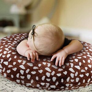 GFU Nursing Pillow Cover for Baby Boys and Girls, Minky Breastfeeding Pillow Case for Newborn, Soft Deer Skin Print Breastfeeding Pillow Slipcover, Stretchy Feeding Cover