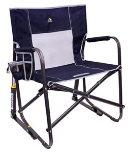 gci outdoor freestyle rocker portable folding rocking chair, outdoor camping chair with side table