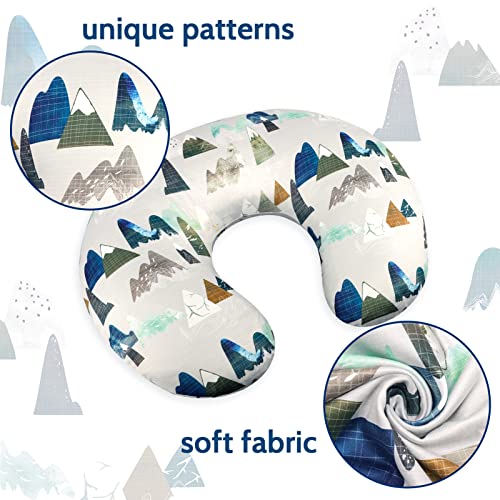 TANOFAR Nursing Pillow Cover, Neutral Breastfeeding Pillow Slipcover for Baby Boys & Girls, Ultra Soft Comfortable Newborn Nursing Pillow Case, Breathable & Washable, Adventure Mountain