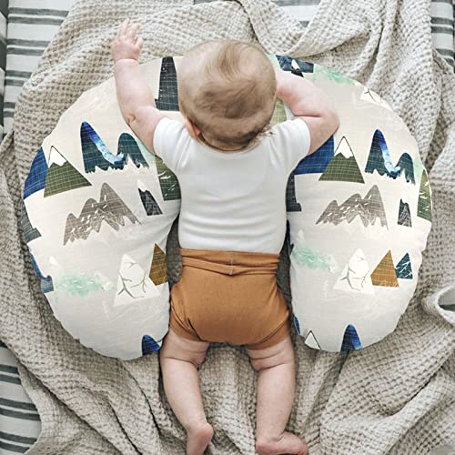 TANOFAR Nursing Pillow Cover, Neutral Breastfeeding Pillow Slipcover for Baby Boys & Girls, Ultra Soft Comfortable Newborn Nursing Pillow Case, Breathable & Washable, Adventure Mountain