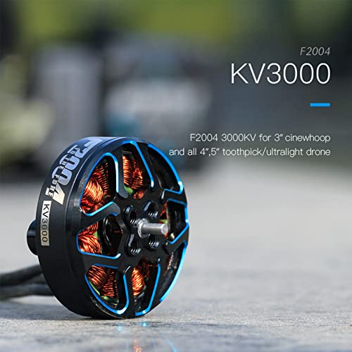 T-motor F2004 KV3000 Brushless Outrunner Motor for for 3" cinewhoop, 4-5" Toothpick/Ultralight Drone, FPV Freestyle Version Quadrotor