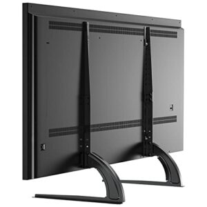 mountup universal tv stand, table top tv stand for most 32-65 inch lcd flat screen tvs, detachable tv leg fits max vesa 800x600mm, tv base with 3 height adjustment, hold up to 88lbs mu1010