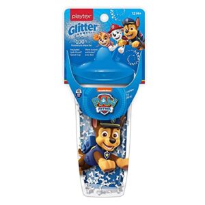 playtex sispsters - stage 3 paw patrol glitter spout cup, spill-proof, leak-proof, break-proof - 9 ounce