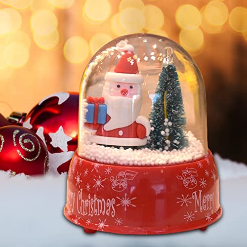 Galand Christmas Musical Box Snowman Santa Claus Snow Globe Ornament Santa Claus Girl Gift Snowman