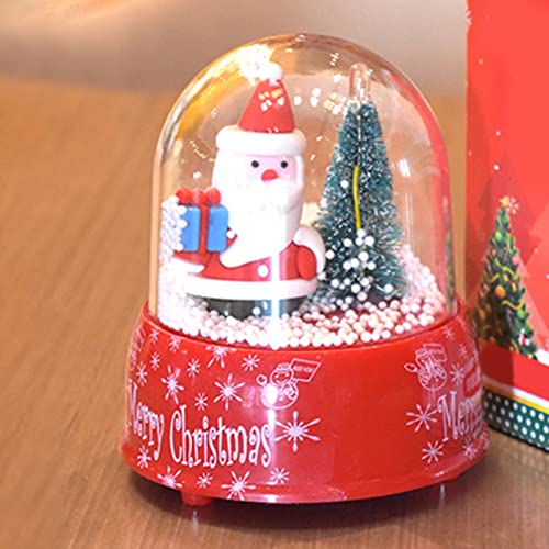 Galand Christmas Musical Box Snowman Santa Claus Snow Globe Ornament Santa Claus Girl Gift Snowman