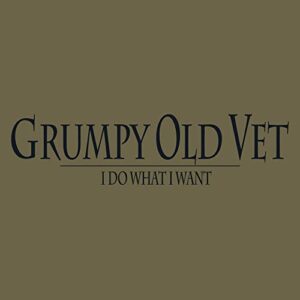 Grunt Style Grumpy Old Vet Men's T-Shirt (Military Green, XLarge)