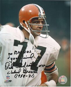 dick schafrath browns osu ohio state the mule signed 8x10 photo jsa 150367 - autographed nfl photos