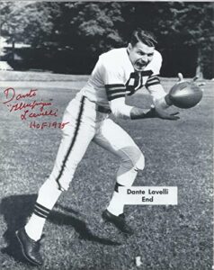 dante lavelli hof cleveland browns signed/inscribed 8x10 b/w photo jsa 150370 - autographed nfl photos