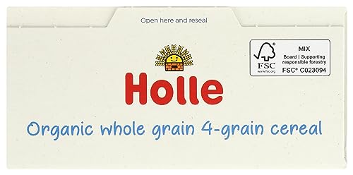 Holle - Organic Wholegrain Four Grain Cereal, Six - 8oz boxes