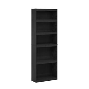 furinno jaya enhanced home 5-tier shelf bookcase, blackwood