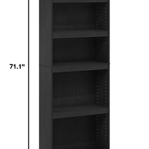 Furinno Jaya Enhanced Home 5-Tier Shelf Bookcase, Blackwood