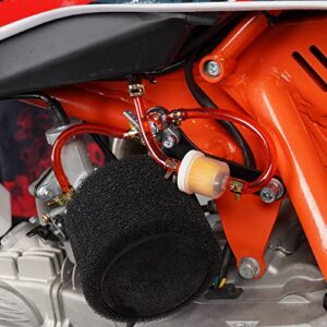 MTATCN Inline Fuel Switch Gasoline Filter Tubing Set with 6* Clamps for 50cc 70cc 110cc 125cc 150cc 250cc Baja BA150 ATV 4 Wheeler Gas Scooter Mini Bike Dirt Bike Go Kart Red