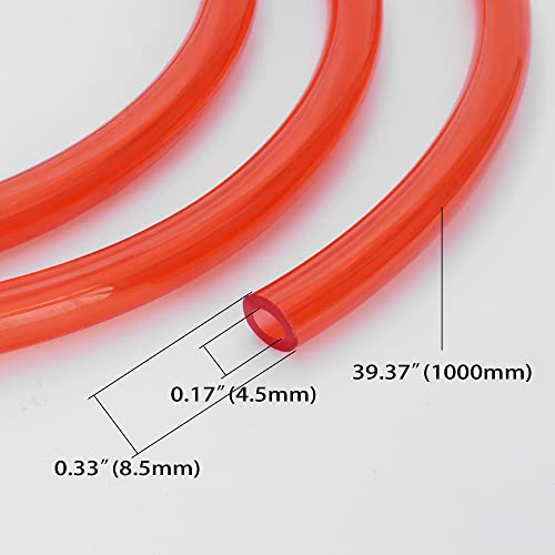 MTATCN Inline Fuel Switch Gasoline Filter Tubing Set with 6* Clamps for 50cc 70cc 110cc 125cc 150cc 250cc Baja BA150 ATV 4 Wheeler Gas Scooter Mini Bike Dirt Bike Go Kart Red