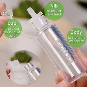 haakaa Colostrum Collector Set 20ml/2pk | Silicone Colostrum Syringes for Baby Breast Milk Catcher | Ready-to-Use Pack | Collect Store & Feed Colostrum | Breastfeeding Essential for Newborn Babies