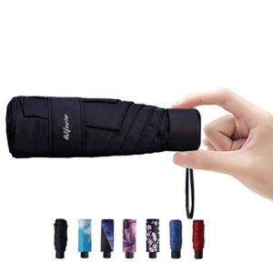 allfourior small mini travel umbrella compact lightweight portable parasol outdoor sun&rain umbrellas