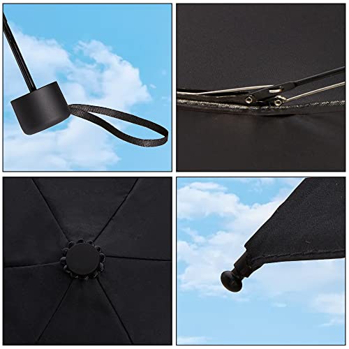 Allfourior Small Mini Travel Umbrella Compact Lightweight Portable Parasol Outdoor Sun&Rain Umbrellas