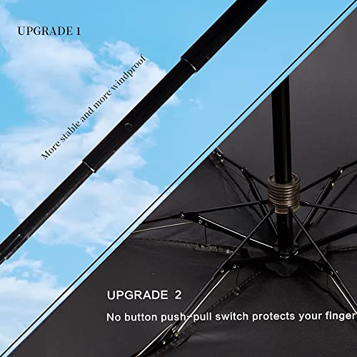 Allfourior Small Mini Travel Umbrella Compact Lightweight Portable Parasol Outdoor Sun&Rain Umbrellas