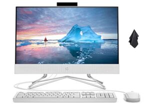 hp all-in-one desktop computer, 22" fhd display, intel celeron g5900t, dvd-writer, 4 usb ports, ac wifi, hdmi, bluetooth, windows 11 home (22, 16gb ram | 512gb ssd, white)