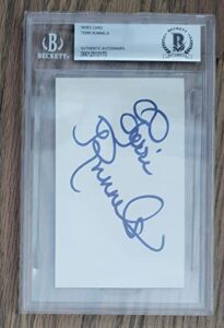 terri runnels wwe mariena beckett slab jsa authentic signed 3x5 index card auto - autographed wrestling photos