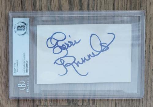 Terri Runnels WWE Mariena Beckett Slab JSA Authentic Signed 3X5 Index Card Auto - Autographed Wrestling Photos