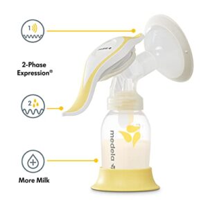 Medela Manual Breast Pump Set - Perfect Pair Bundle, Includes Harmony Manual Breast Pump & Silicone Breastmilk Collector